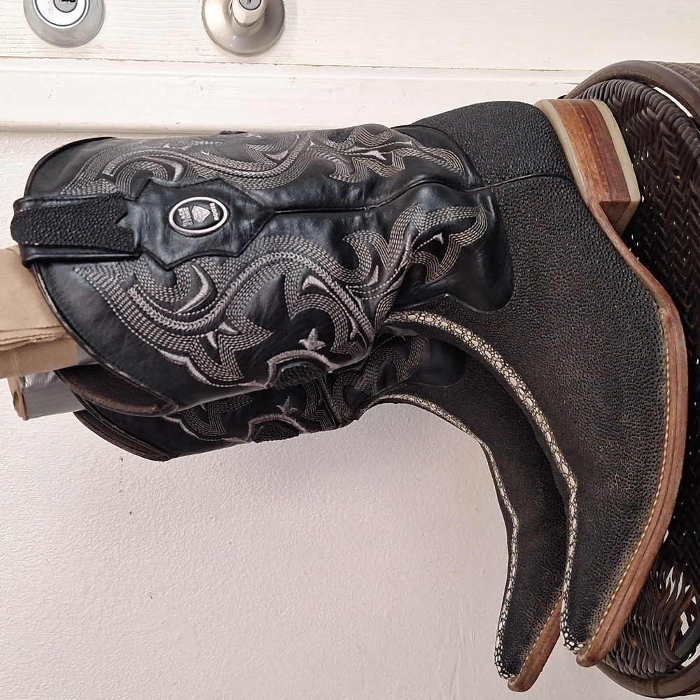Black Stone Sting Ray Print Boots Ch Toe Men Sz 9.5 - Gem